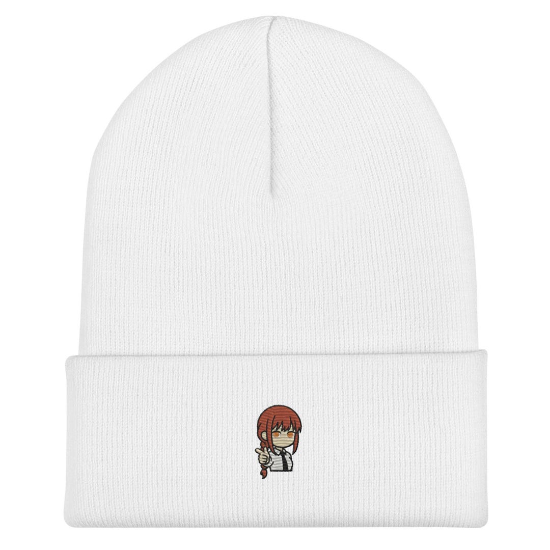 Makima Chibi Embroidered Beanie - Anime Winter Hat - Cute Control Devil ...