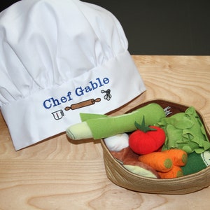 PERSONALIZED Chef's Hat Play Kitchen Food Children's - Etsy