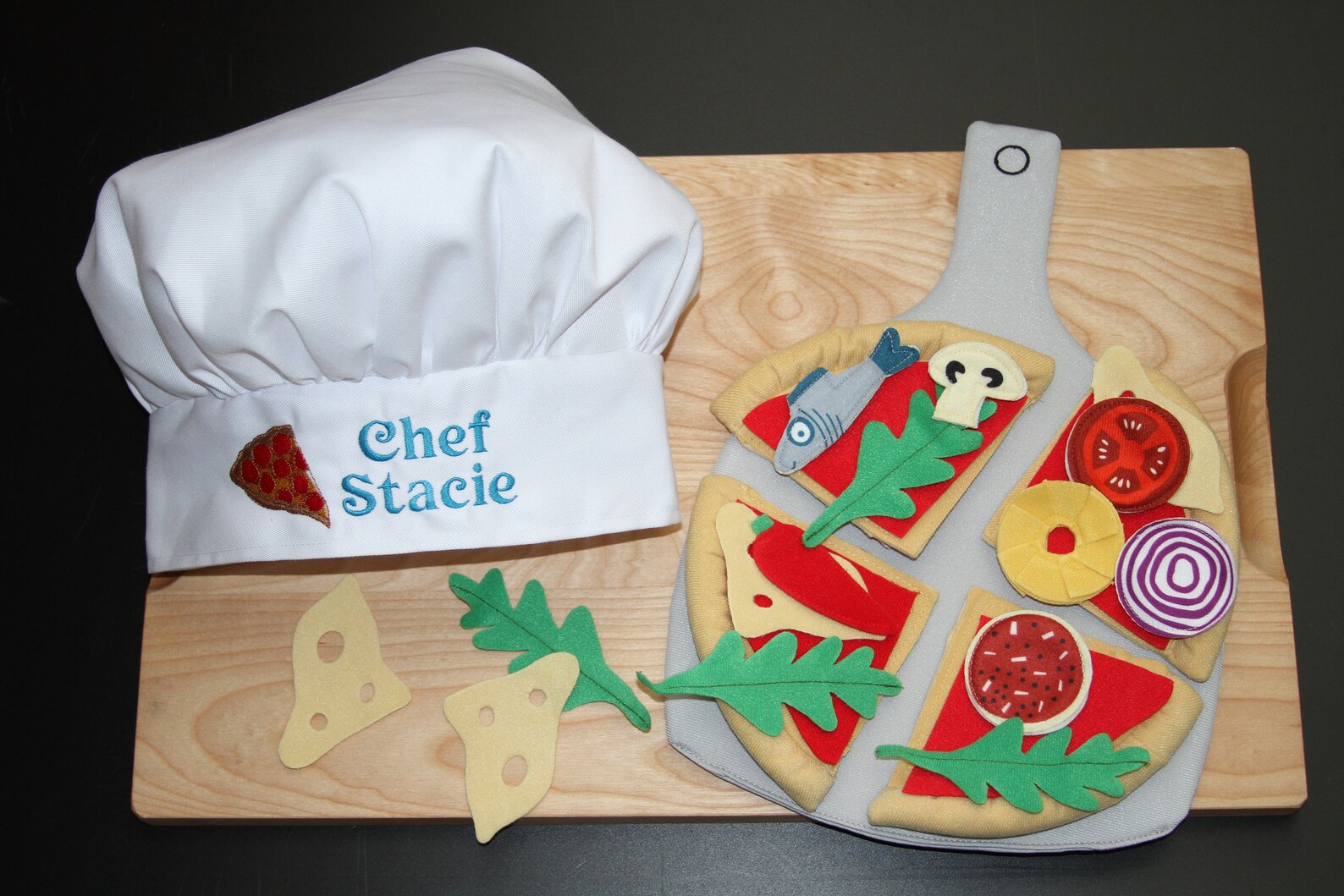 PERSONALIZED Chef's Hat Play Kitchen Food Children's | Etsy