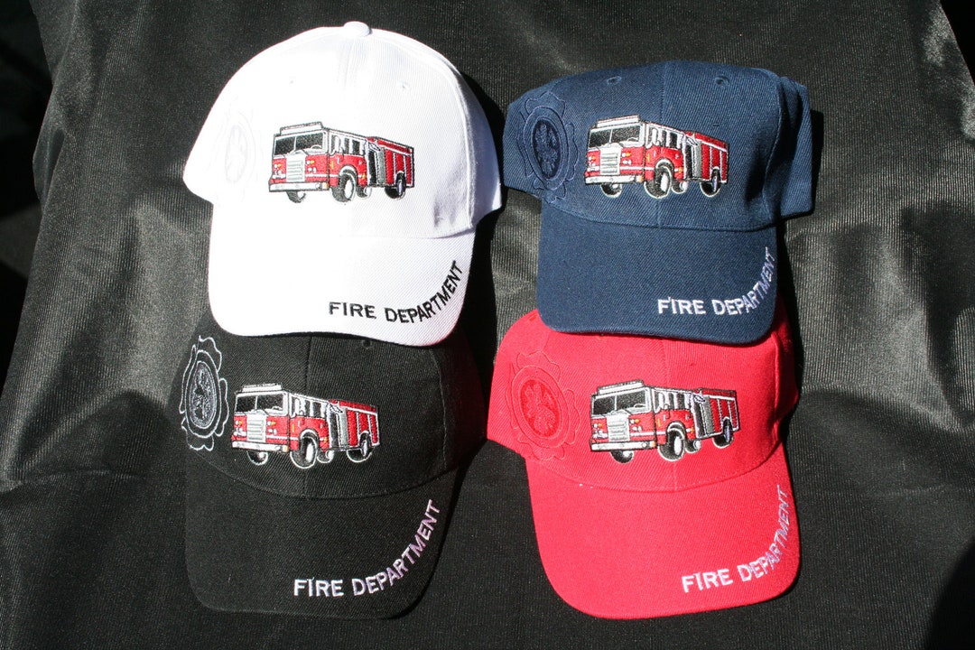 Personalized Children's Fire Engine Hat Toddler Fire Truck Hat Fireman ...