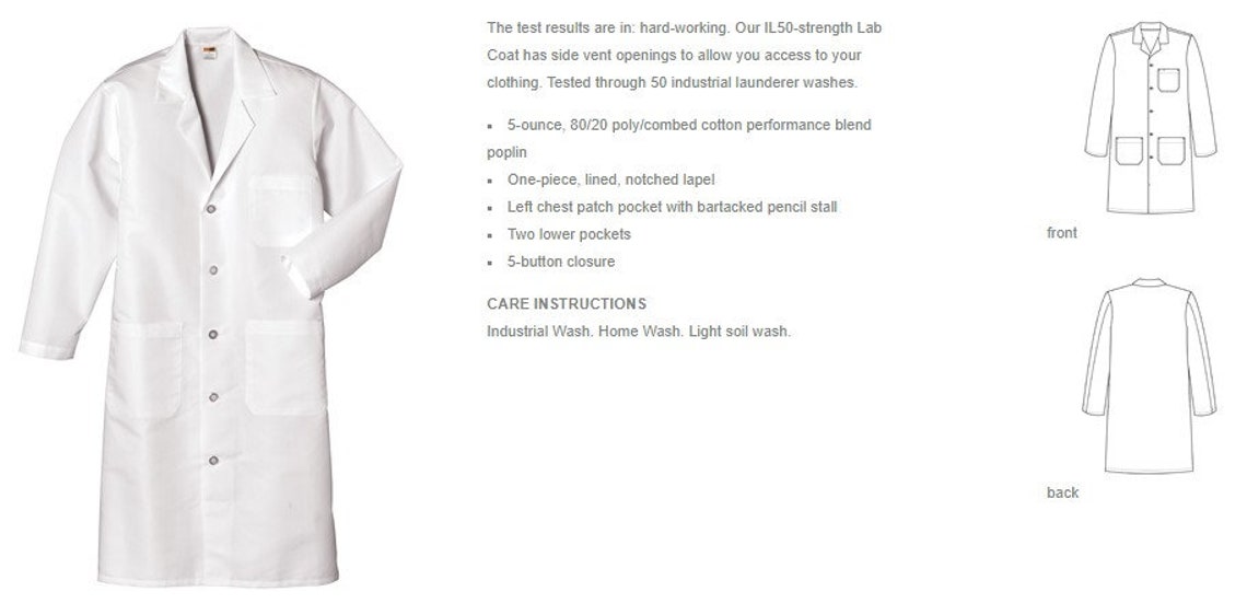 PERSONALIZED PREMIUM Lab Coat Medical Lab Coats Monogrammed | Etsy