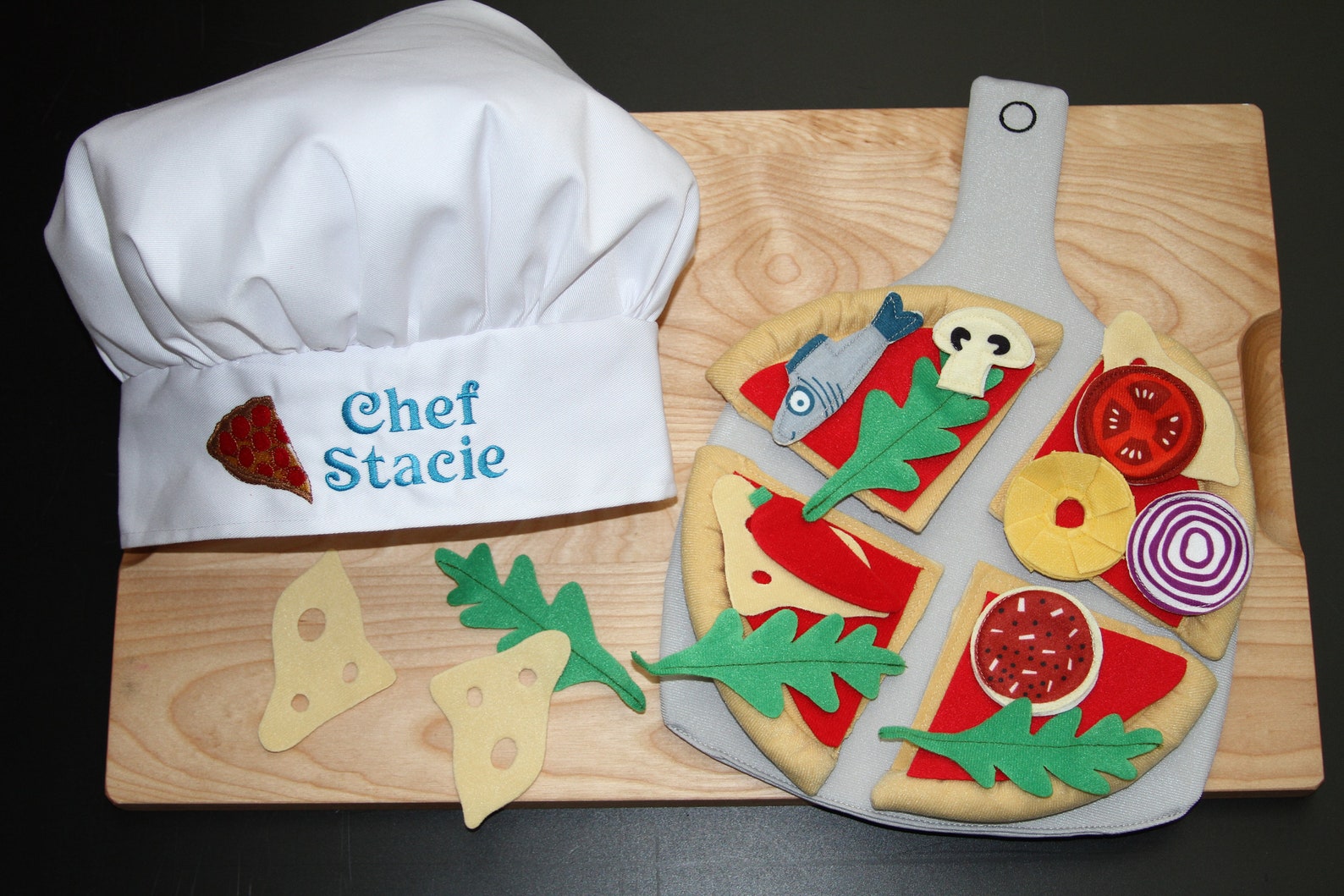 PERSONALIZED Chef's Hat Play Kitchen Food Children's | Etsy