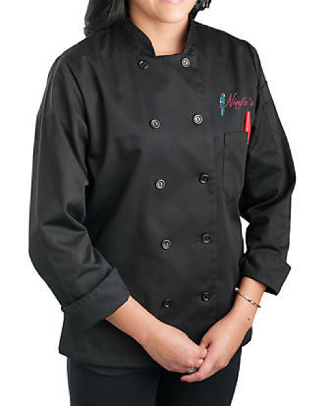 PERSONALIZED Chef Coats for Men and Women Black and White | Etsy