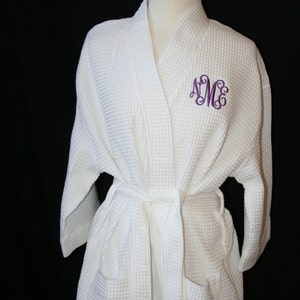 PLUS SIZE Rush Ship Included: PERSONALIZED Waffle Weave Robes - Etsy