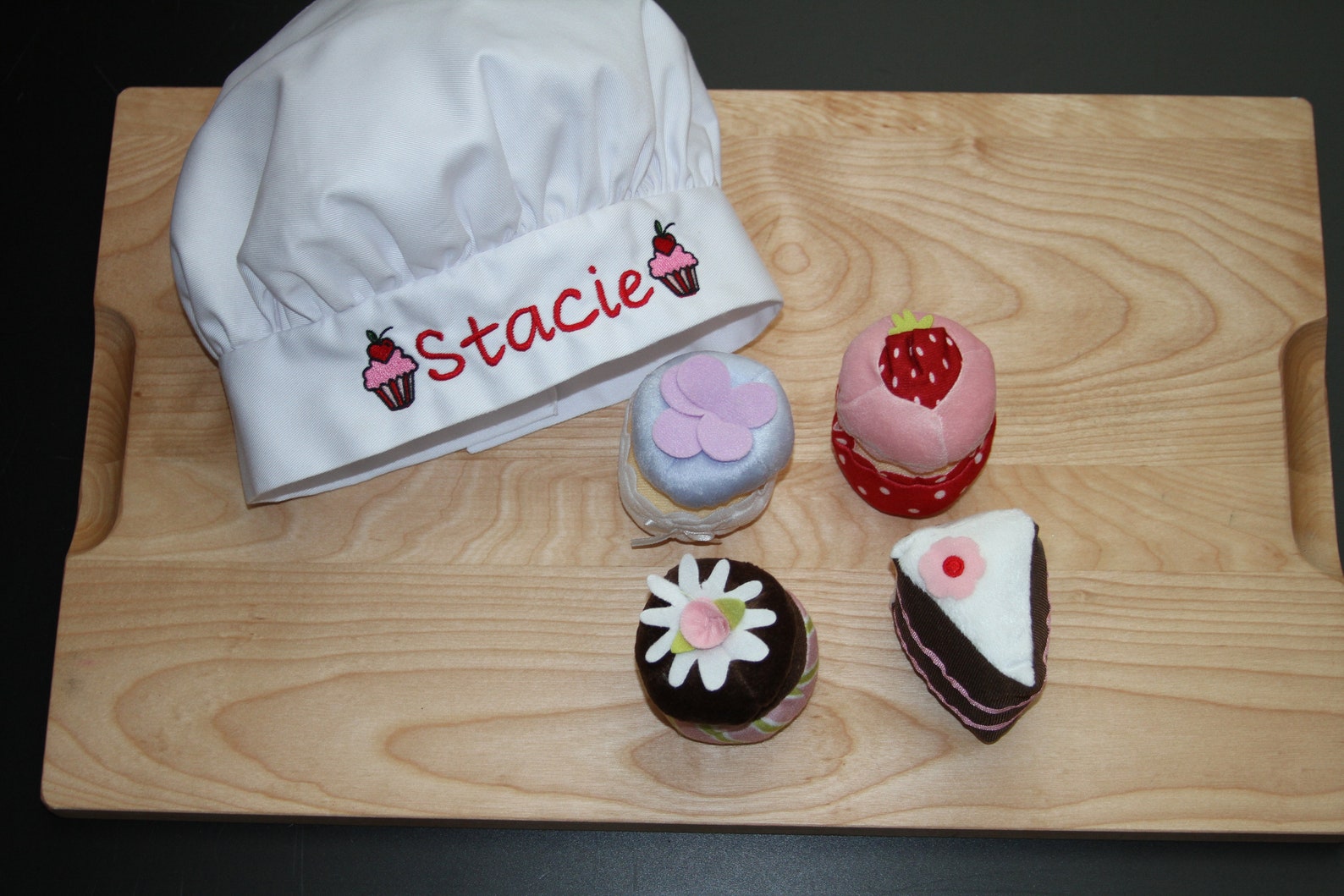 PERSONALIZED Chef's Hat Play Kitchen Food Children's - Etsy