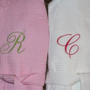 PLUS SIZE Rush Ship Included: PERSONALIZED Waffle Weave Robes - Etsy