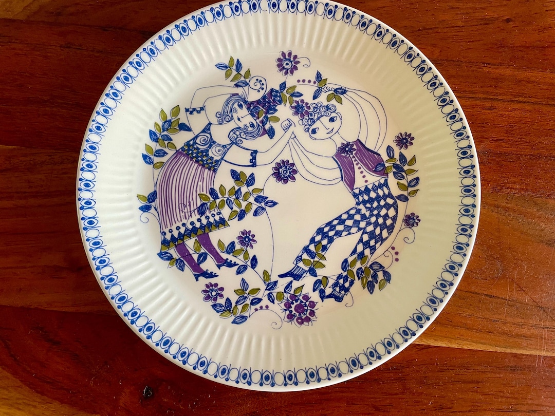 Vintage Mid Century FIGGJO LOTTE SERIES (norway) 8" Luncheon Plate ...