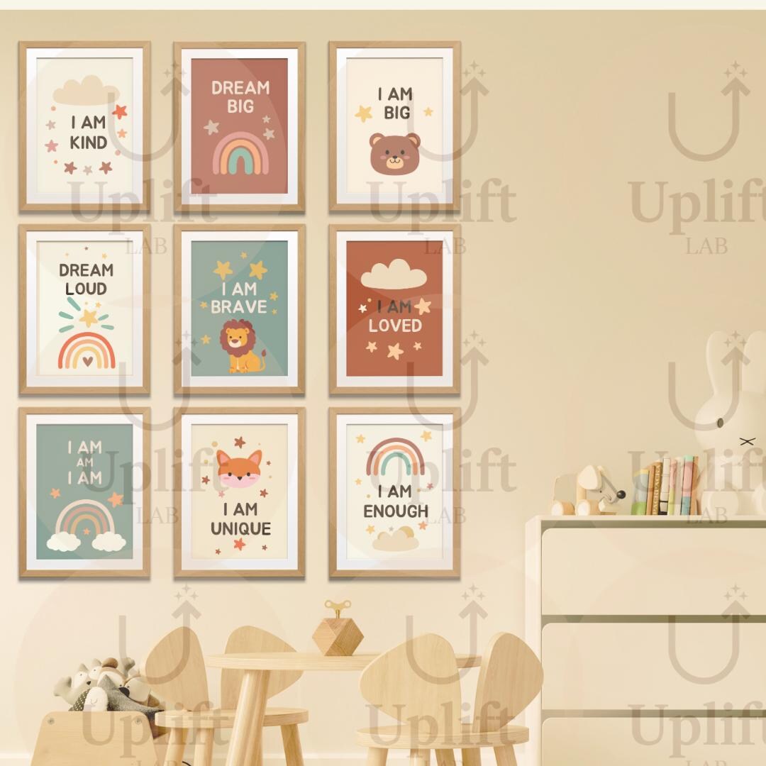 Kids Affirmation Prints, Boho Rainbow Nursery Decor (digital Download ...