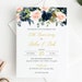 Blush Navy Gold Floral Editable Anniversary Party Invitation, Pink Blue ...