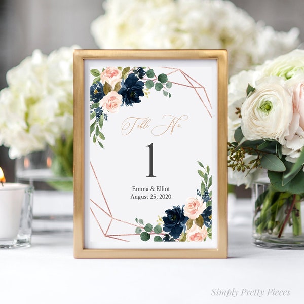Geometric Table Numbers - Etsy