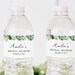 Monstera Editable Water Bottle Labels, Tropical Greenery Water Bottle ...