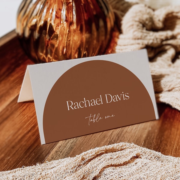 Boho Editable Place Card Template - Etsy