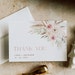 Tropical Floral Printable Thank You Cards, Editable Pink Hibiscus Thank ...