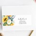 Editable Sunflower Wrap Around Address Label Template, Yellow Floral ...