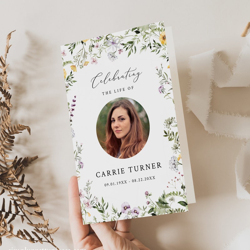 Female Funeral Programs - Etsy