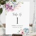 Succulent Boho Editable Table Numbers, Printable Pink Blue Wedding ...
