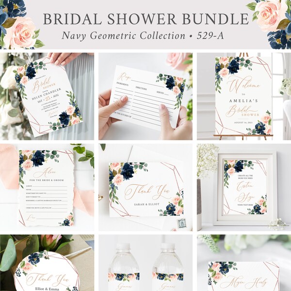 Navy and Blush - Etsy