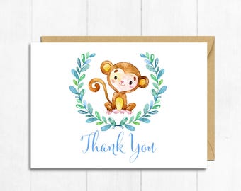 Monkey thank you | Etsy