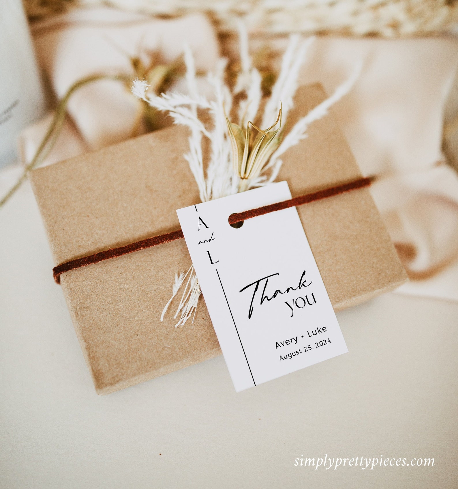 Modern Editable Favor Tags Printable Minimalist Favor Tags | Etsy