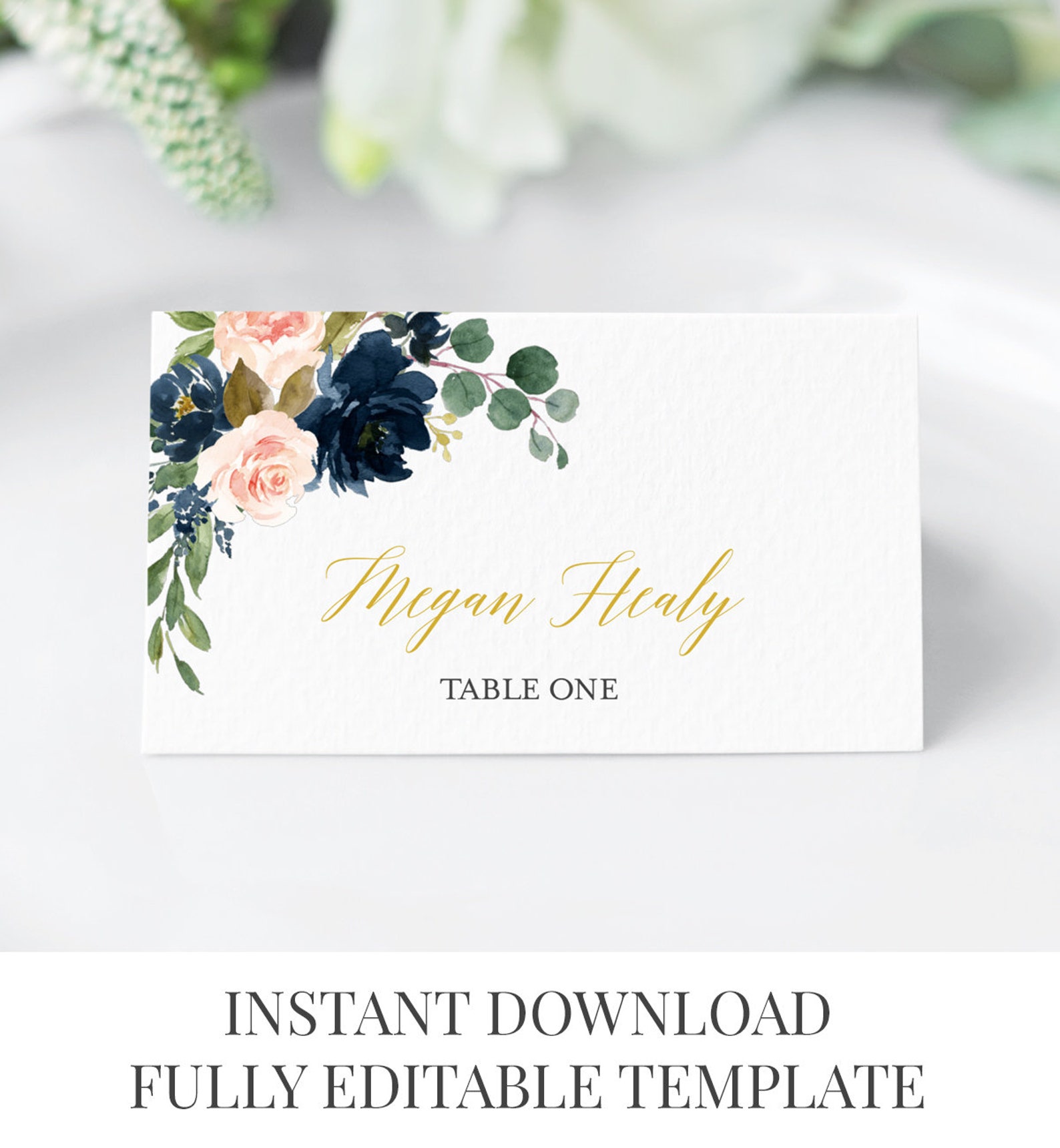 Gold Navy Blush Editable Wedding Bundle Printable Pink - Etsy
