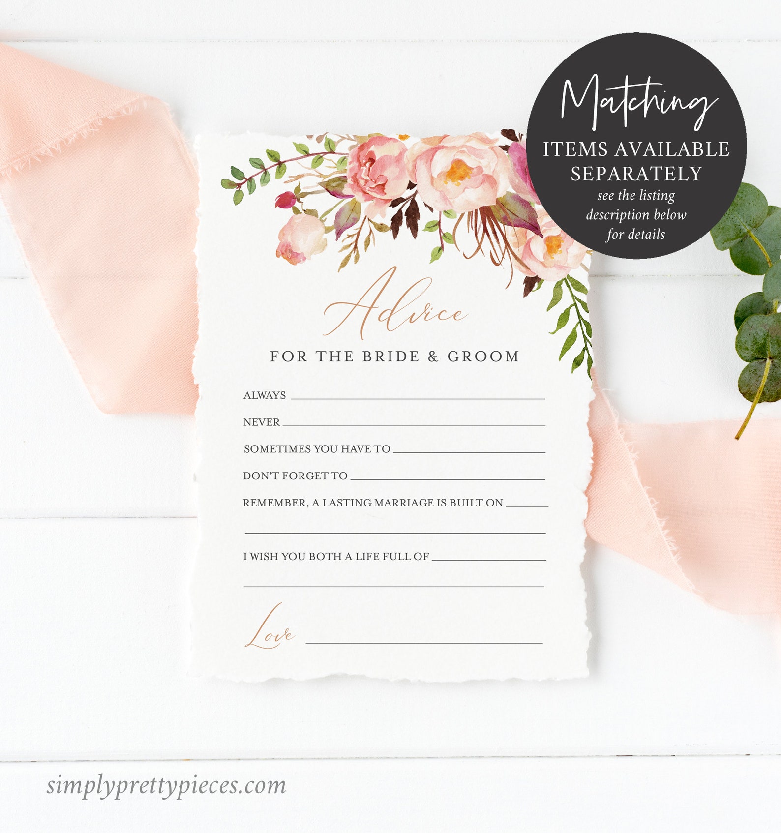 Rose Gold Editable Bridal Shower Invitation Pink Floral | Etsy