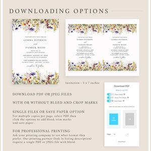 Bright Wildflower Wedding Invitation, Summer Wedding Invite With ...