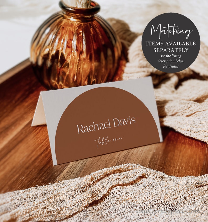 Arch Boho Editable Favor Tags Printable Terracotta Arched - Etsy