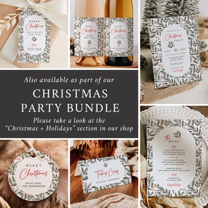 Printable Christmas Gift Tags Nordic Holiday Labels, Editable Gift Tag ...