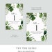Monstera Editable Table Numbers, Printable Tropical Greenery Wedding ...
