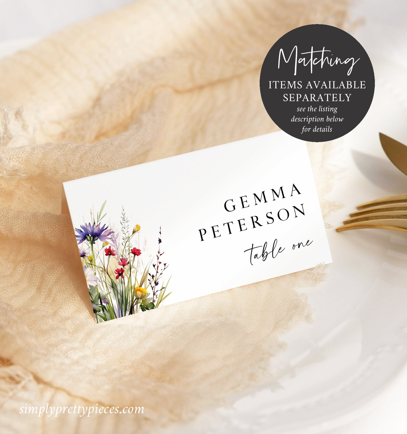 Bright Wildflower Custom Wedding Sign, Wildflower Table Top Sign ...