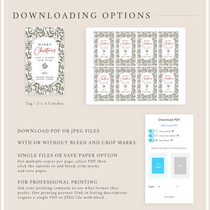 Printable Christmas Gift Tags Nordic Holiday Labels, Editable Gift Tag ...