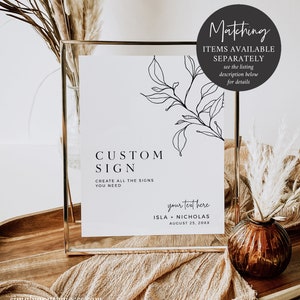 Modern Individual Seating Chart Cards, Minimalist Table Cards ...