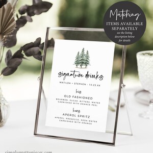 Rustic Woodland Editable Cards Gifts Sign, Minimal Gift Table Sign ...