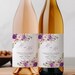 Purple Floral Wine Bottle Label, Printable Full Size Wine Bottle Label ...