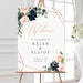Navy Blush Geometric Editable Wedding Bundle, Printable Invitation ...