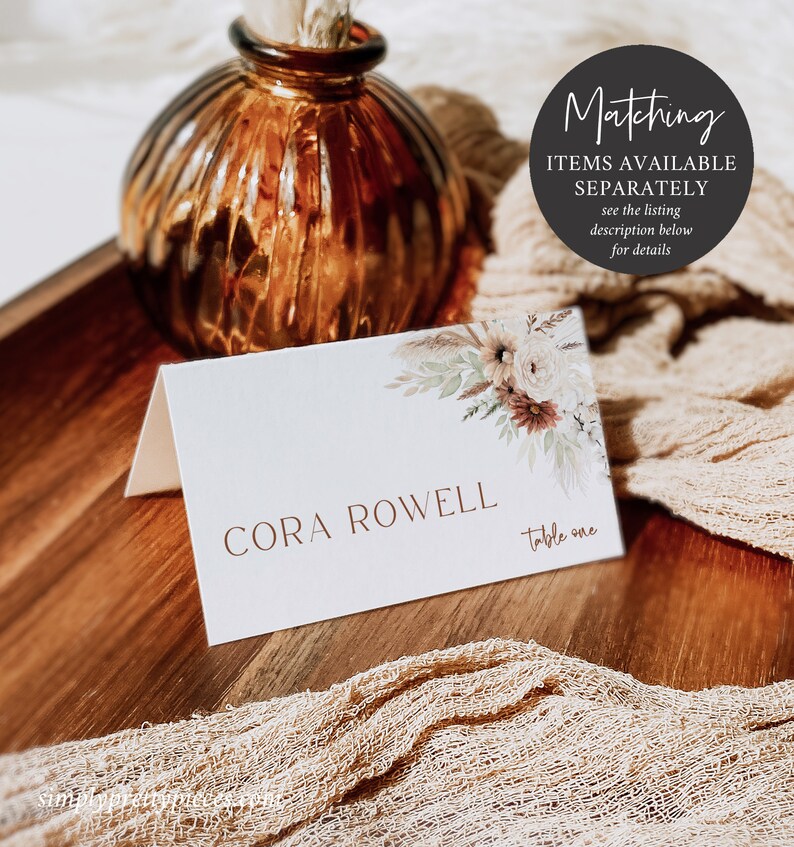 Boho Editable Table Numbers Printable Modern Bohemian Wedding - Etsy