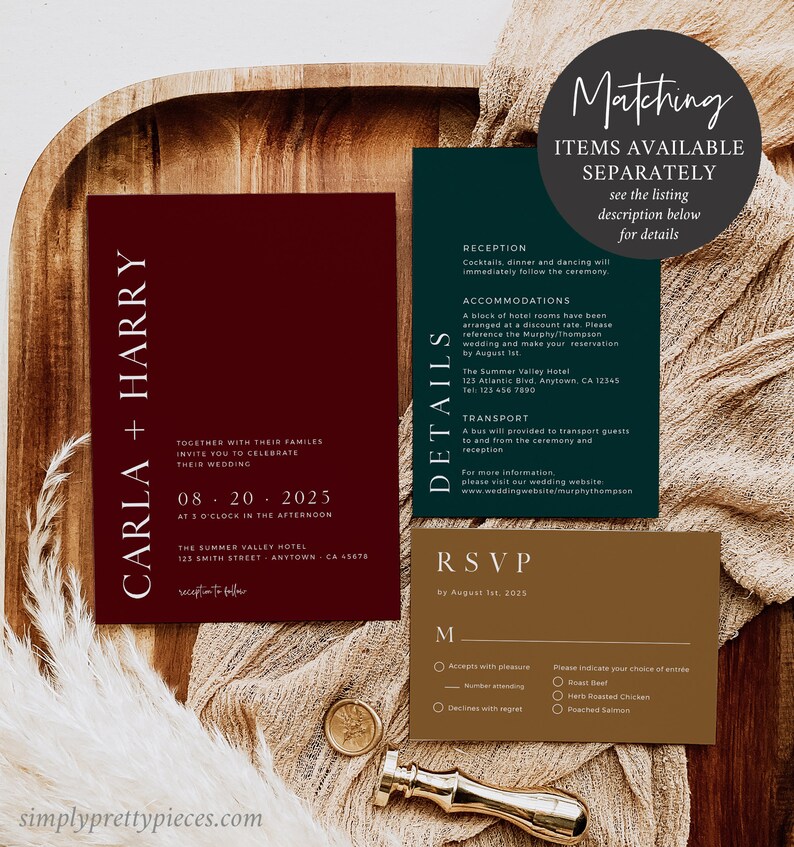 Jewel Toned Signature Drinks Sign Editable Minimal Cocktails - Etsy