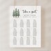 Rustic Pine Editable Seating Chart Modern Woodland Printable - Etsy