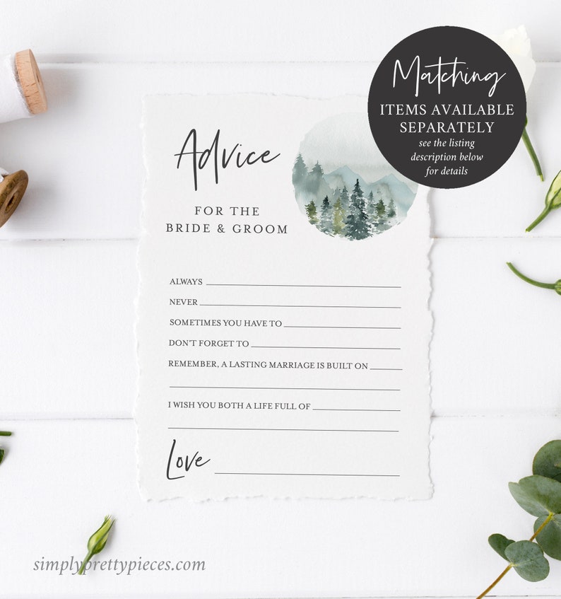 Mountains Editable Water Bottle Labels Woodland Water Bottle | Etsy