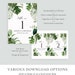 Monstera Editable Table Numbers, Printable Tropical Greenery Wedding ...