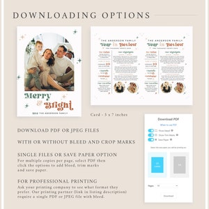 Boho Year in Review Card With Photos, Boho Year Overview Card, Editable ...