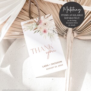 Bohemian Ceremony Program, Dusty Rose Boho Wedding Program, Editable ...