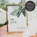 Modern Botanical Editable Menu, Greenery Minimal Table Wedding Menu ...