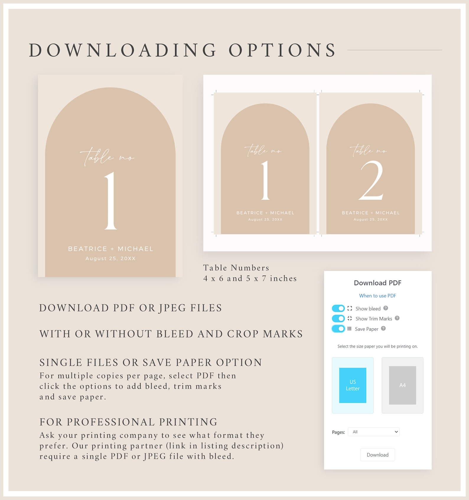 Taupe Arch Table Numbers, Arched Table Number, Bohemian Wedding Table ...