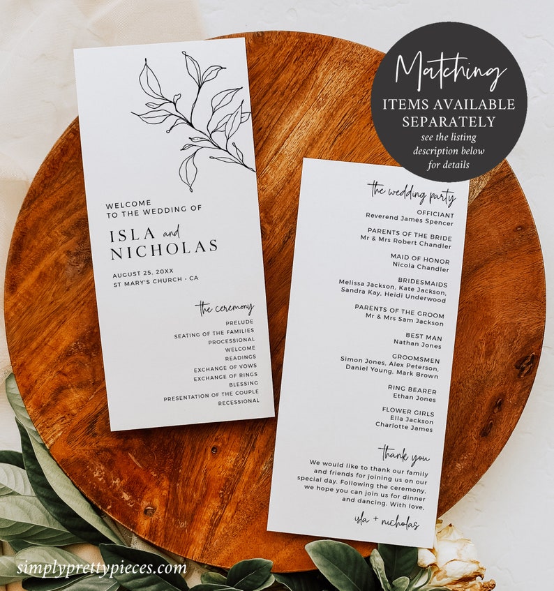 Modern Individual Seating Chart Cards Minimalist Table Cards - Etsy