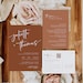 Rust Wedding Invitation Set, Desert Invite Set, Boho Wedding Invitation ...