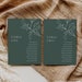 Individual Seating Chart Cards Sage Green, Botanical Table Plan Wedding ...