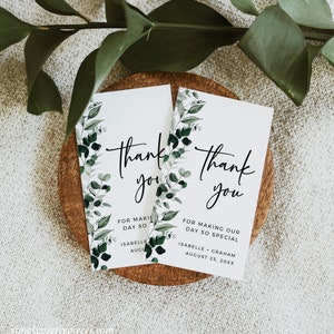 Greenery Wedding Favor Tags, Botanical Favor Tag, Leaves Favor Tags ...
