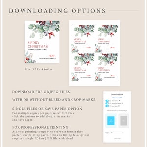 Christmas Wine Bottle Editable Label, Printable Winter Foliage Full ...