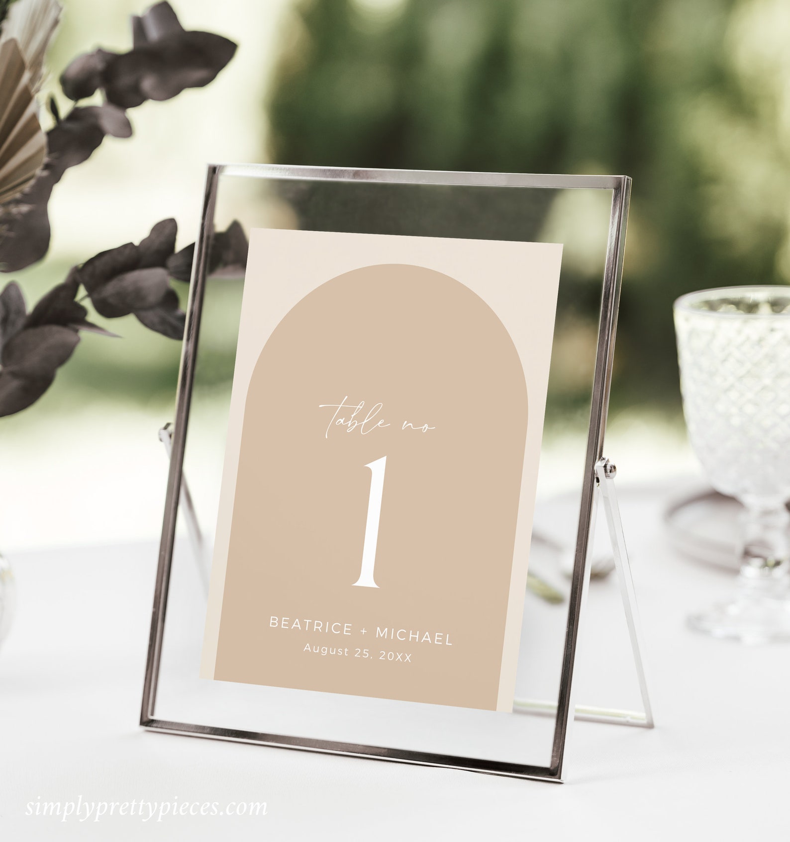 Taupe Arch Table Numbers, Arched Table Number, Bohemian Wedding Table ...